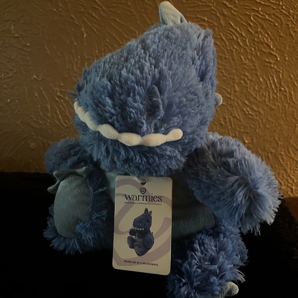 Warmies | Other | Fluffy Blue And White Stuffed Animal Plush | Poshmark